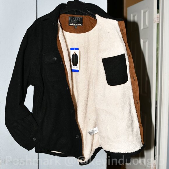 Jachs | Jackets & Coats | Jachs Sherpa Lined Wool Blend Shirt Jacket ...